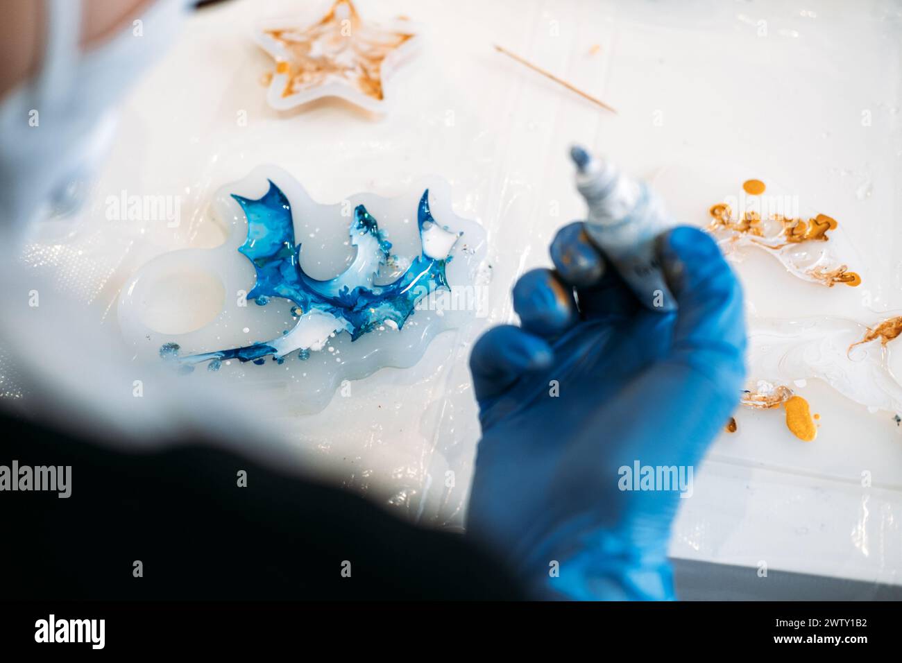 Handcrafting with Epoxy Resin and Pigments Stock Photo - Alamy