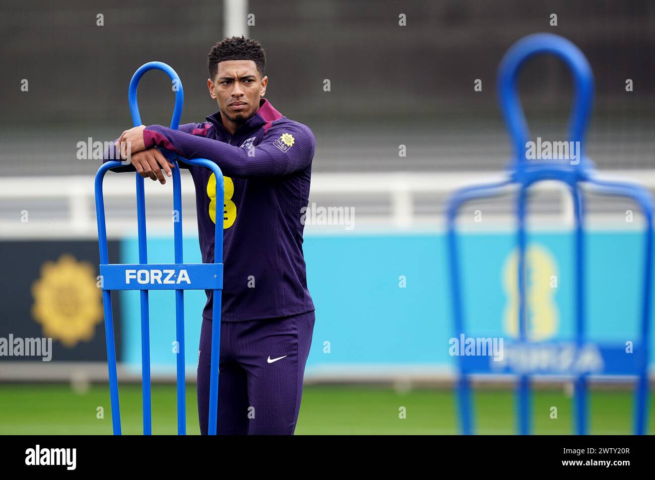 England's Jude Bellingham during a training session at St. George's ...