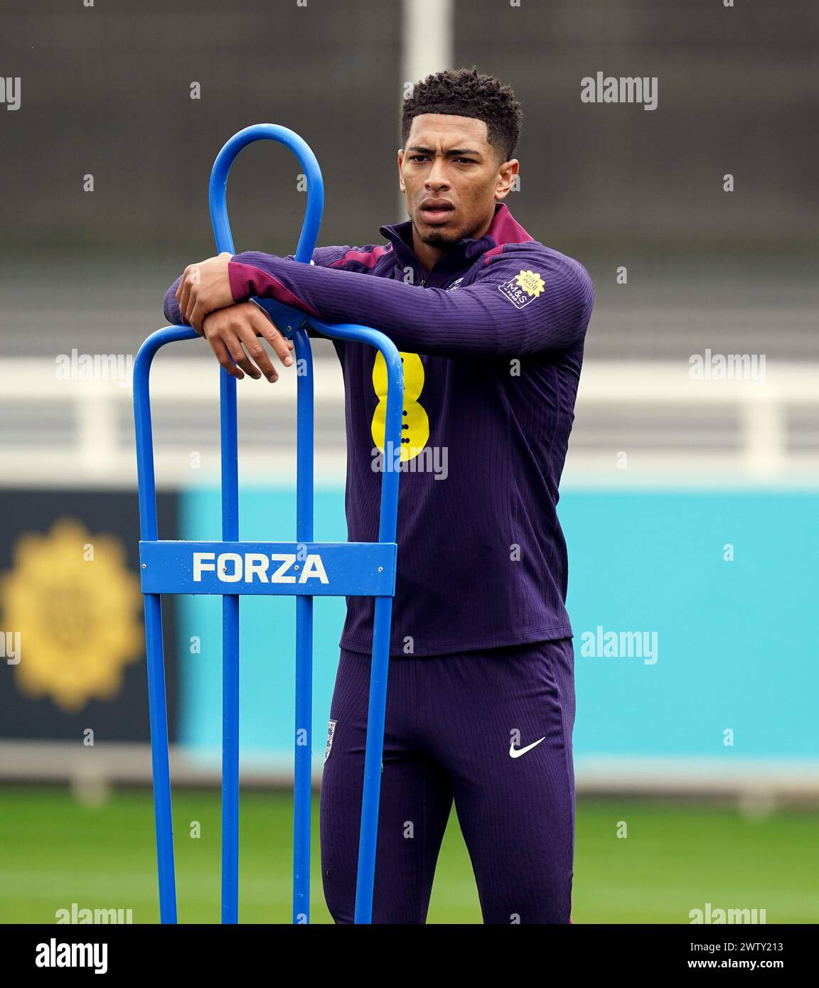 England's Jude Bellingham during a training session at St. George's ...