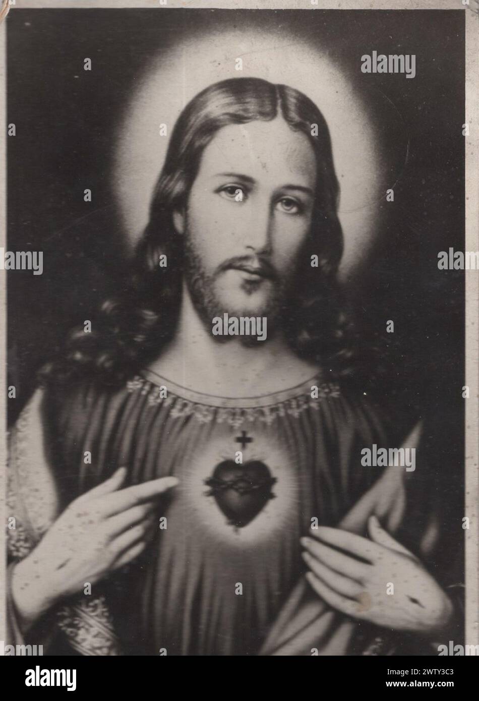 vintage holy card Sacred Heart Of Jesus - Sacred Heart Of Jesus And ...