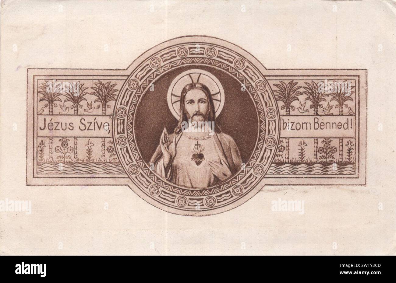 vintage holy card Sacred Heart Of Jesus - Sacred Heart Of Jesus And ...