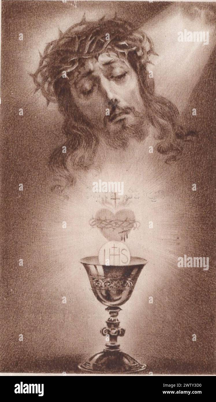 vintage holy card Sacred Heart Of Jesus - Sacred Heart Of Jesus And ...