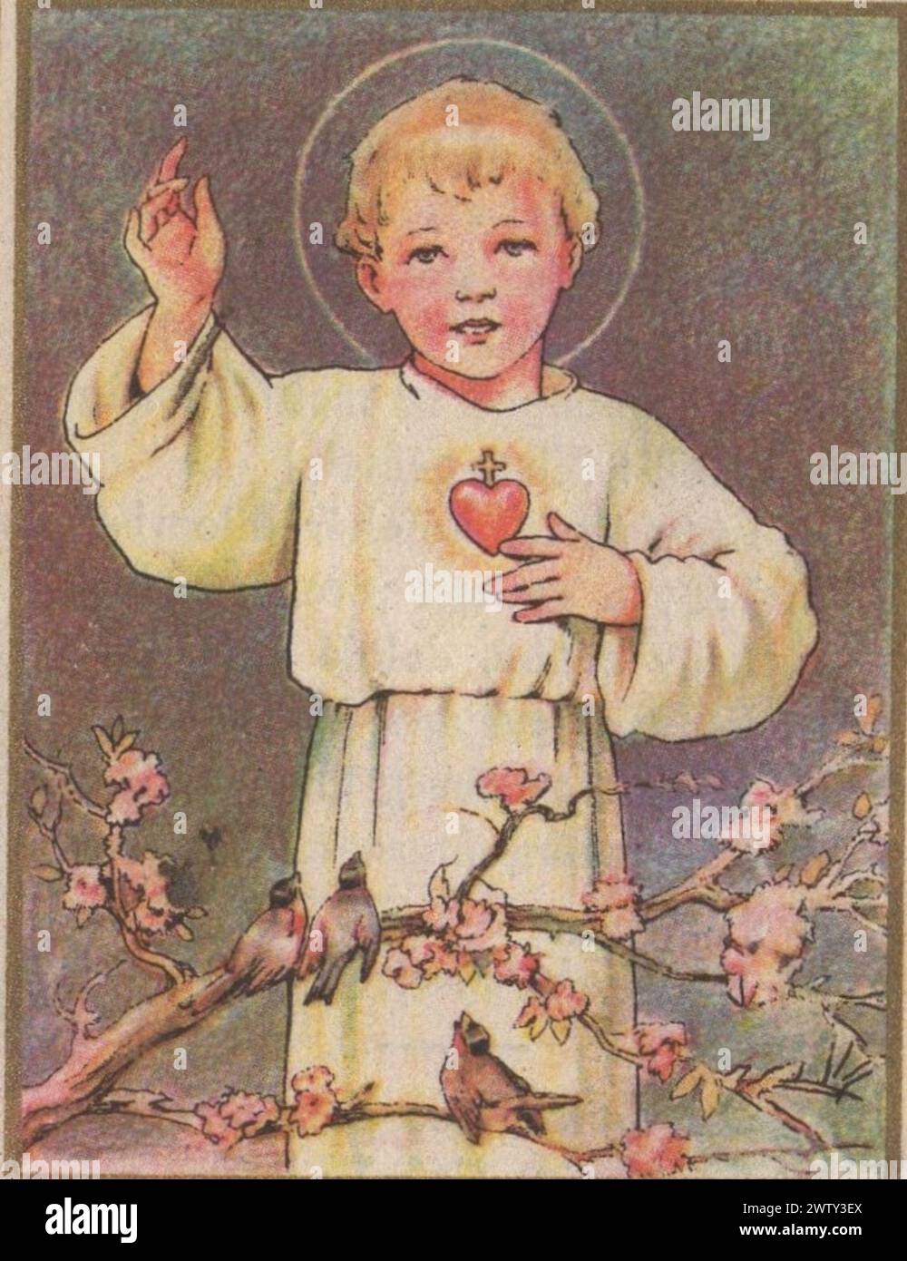 vintage holy card Sacred Heart Of Jesus - Sacred Heart Of Jesus And ...