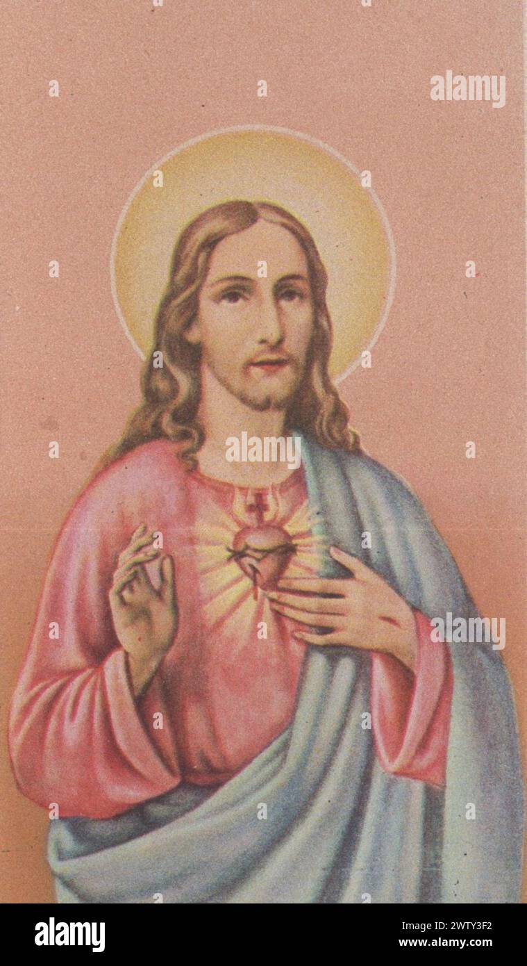 vintage holy card Sacred Heart Of Jesus - Sacred Heart Of Jesus And ...