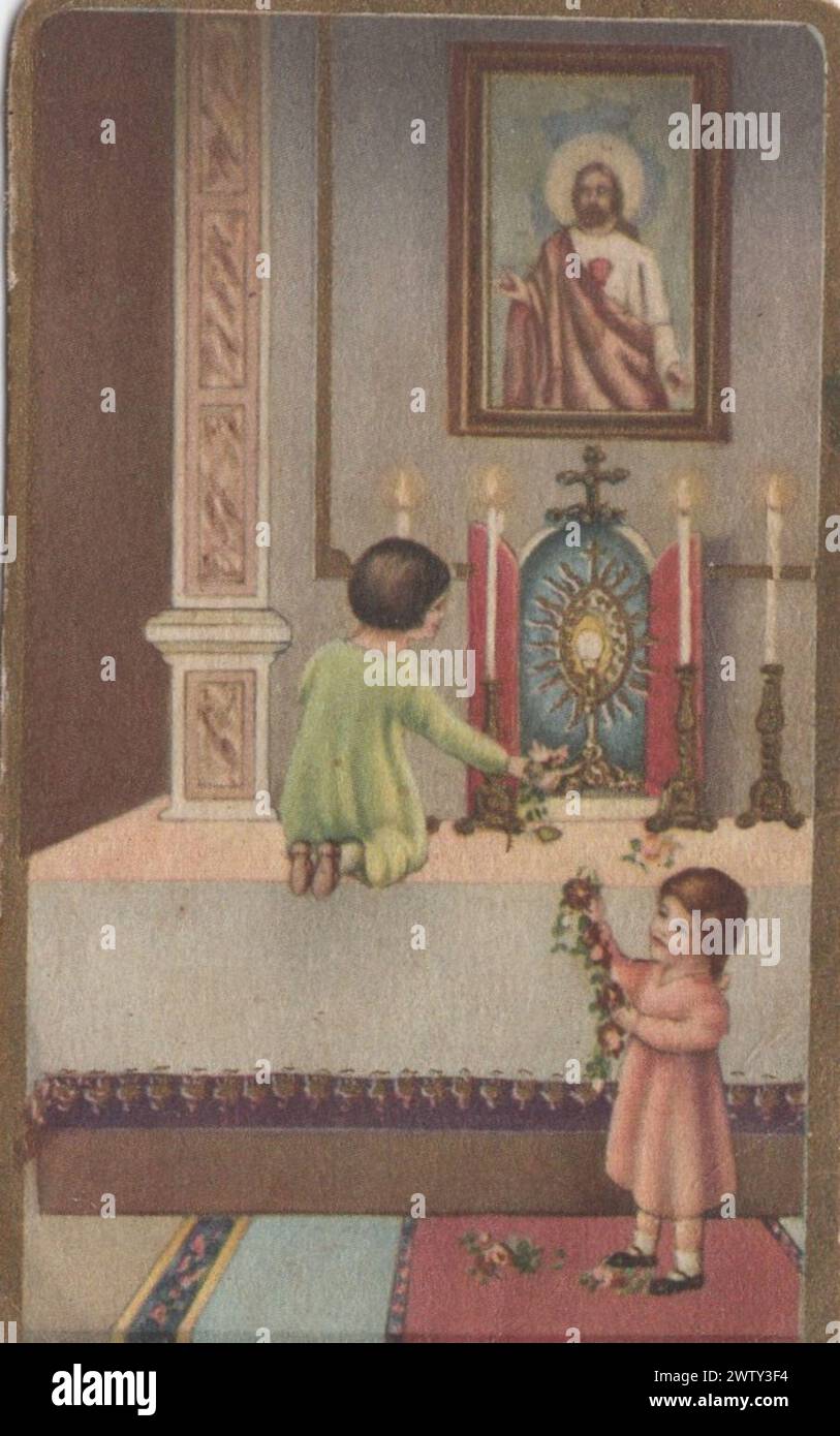 vintage holy card Sacred Heart Of Jesus - Sacred Heart Of Jesus And ...