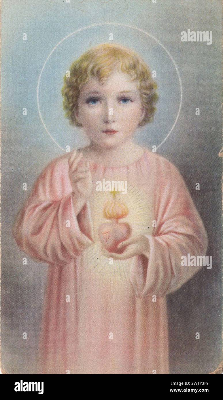 vintage holy card Sacred Heart Of Jesus - Sacred Heart Of Jesus And ...