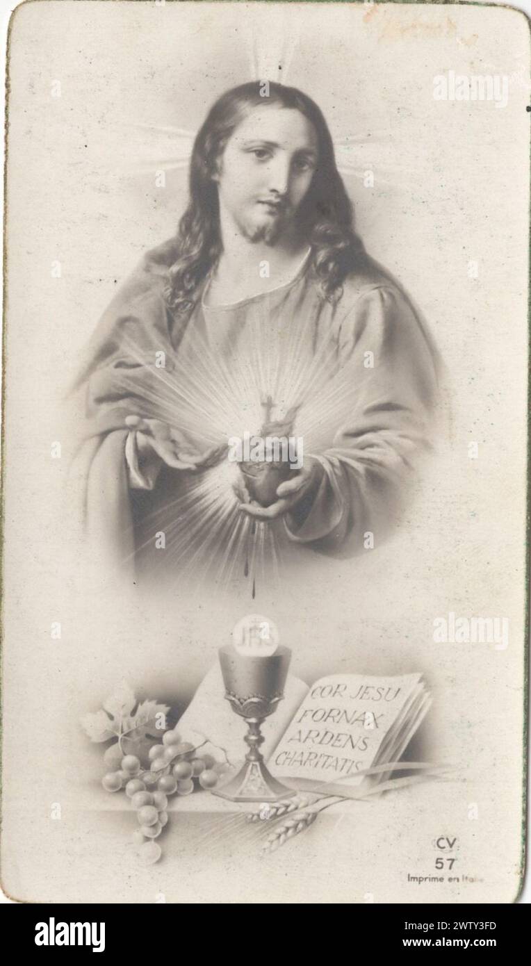 vintage holy card Sacred Heart Of Jesus - Sacred Heart Of Jesus And ...