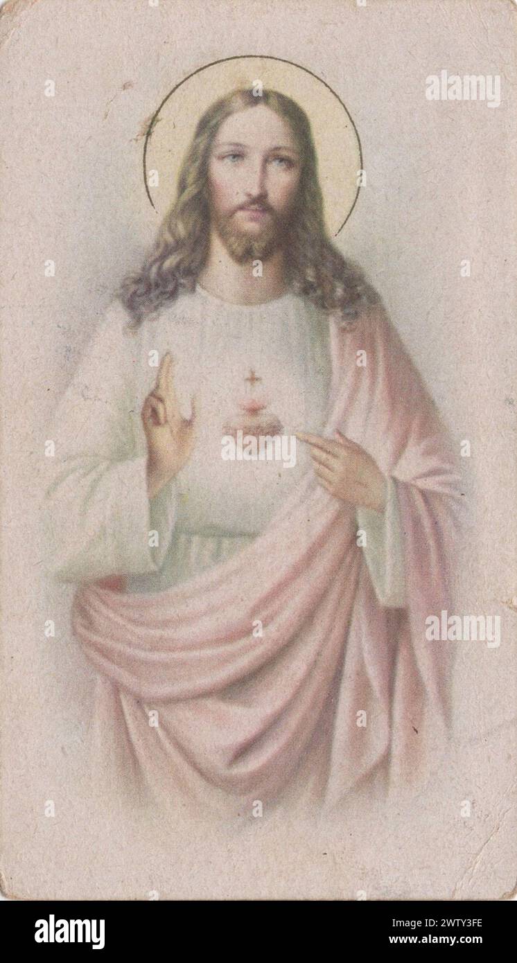 vintage holy card Sacred Heart Of Jesus - Sacred Heart Of Jesus And ...