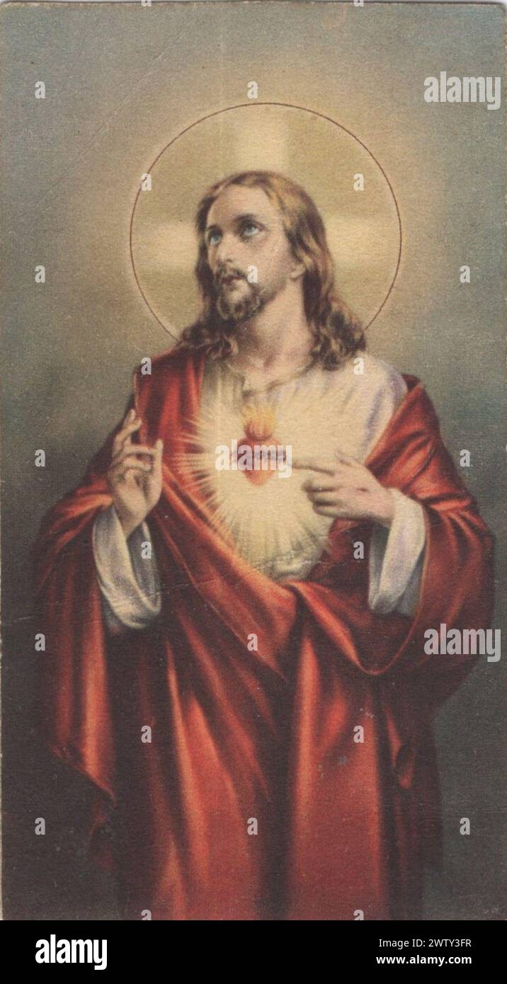 vintage holy card Sacred Heart Of Jesus - Sacred Heart Of Jesus And ...