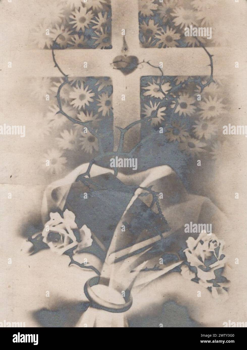 vintage holy card Sacred Heart Of Jesus - Sacred Heart Of Jesus And ...