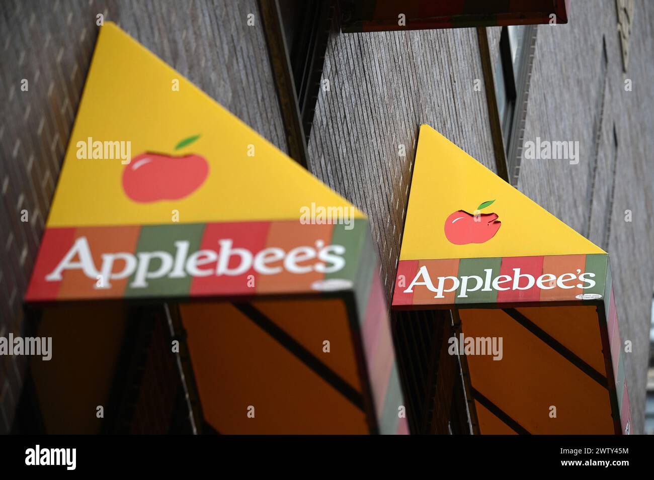 New York, USA. 19th Mar, 2024. View of the Applebee's largest ...