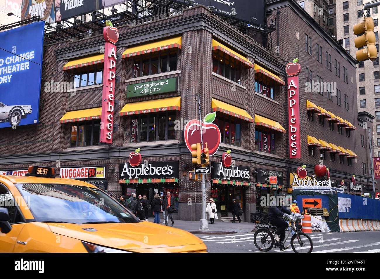 New York, USA. 19th Mar, 2024. View of the Applebee's largest ...