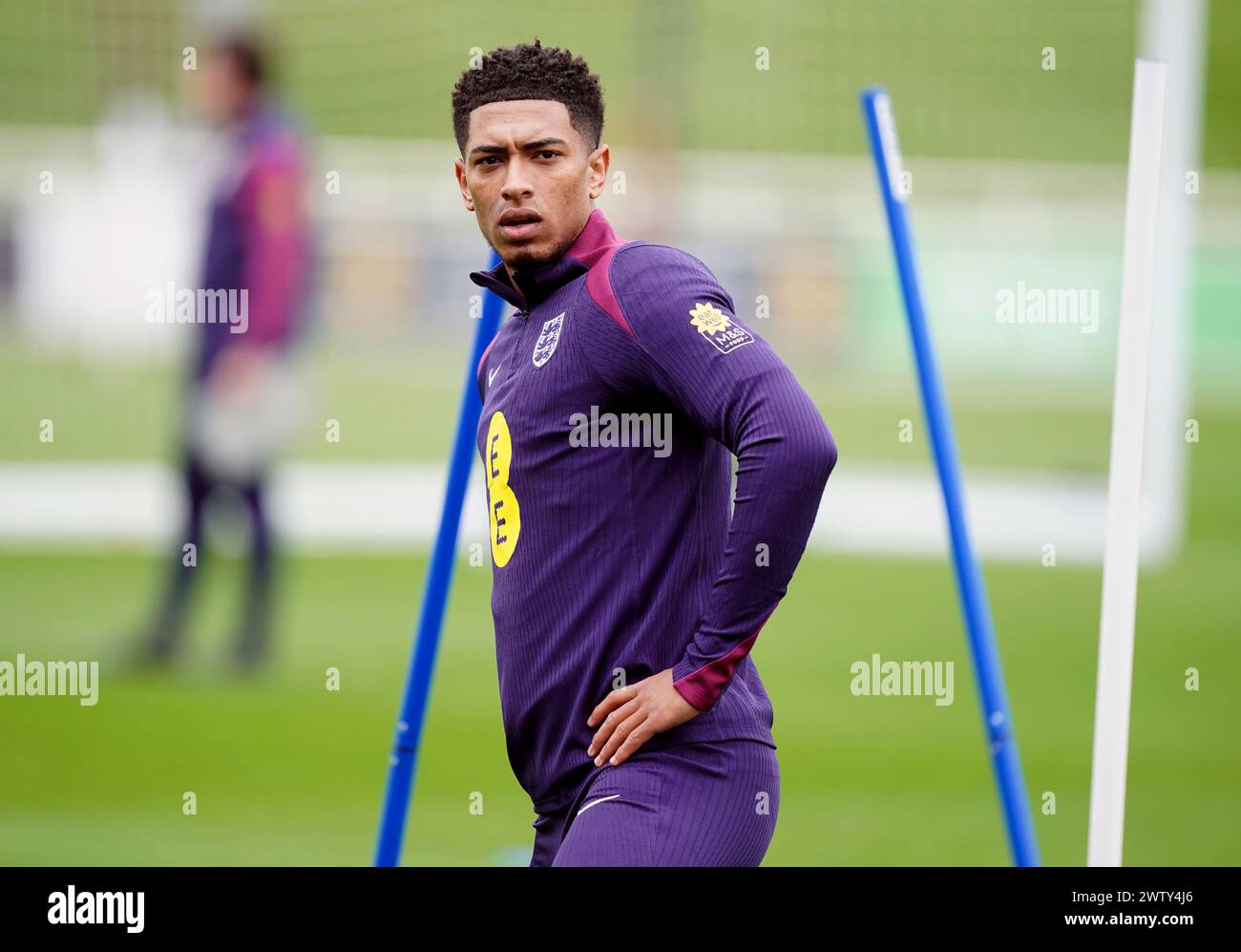 England's Jude Bellingham during a training session at St. George's ...