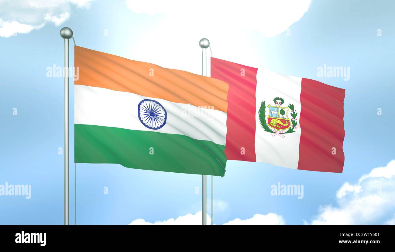 India peru flag hi-res stock photography and images - Alamy