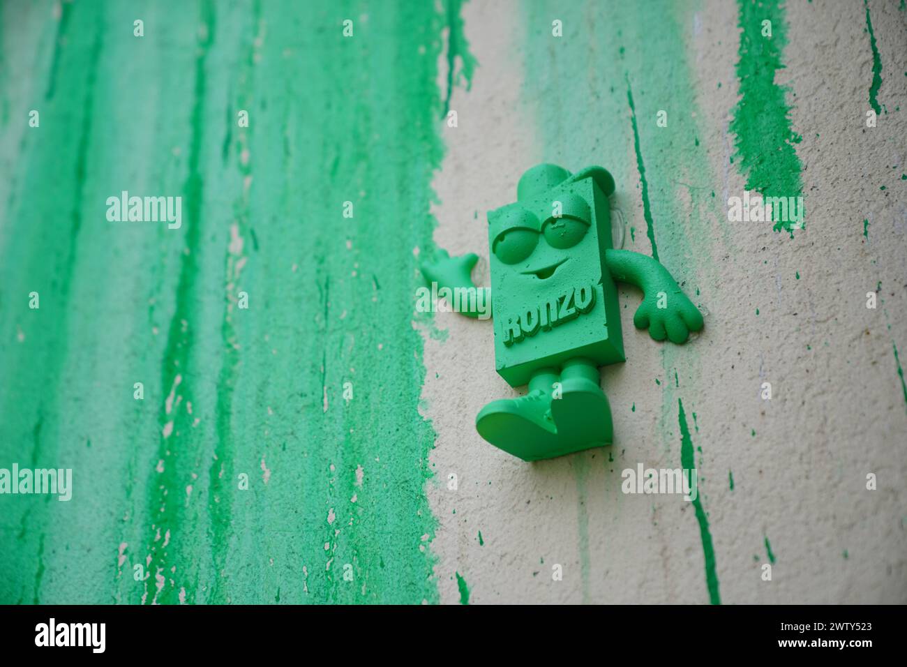 A mascot for the street artist Ronzo by the the Banksy artwork which ...