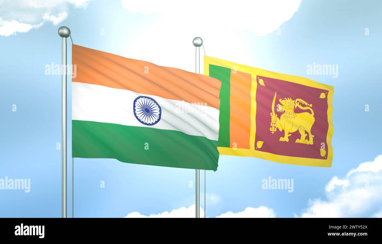 India sri lanka flag hi-res stock photography and images - Alamy