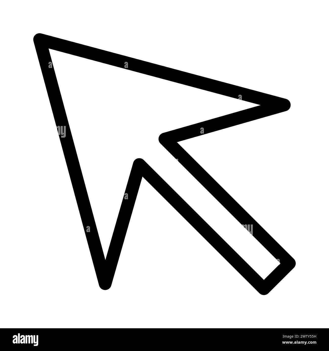 black vector mouse arrow icon on white background Stock Vector Image ...