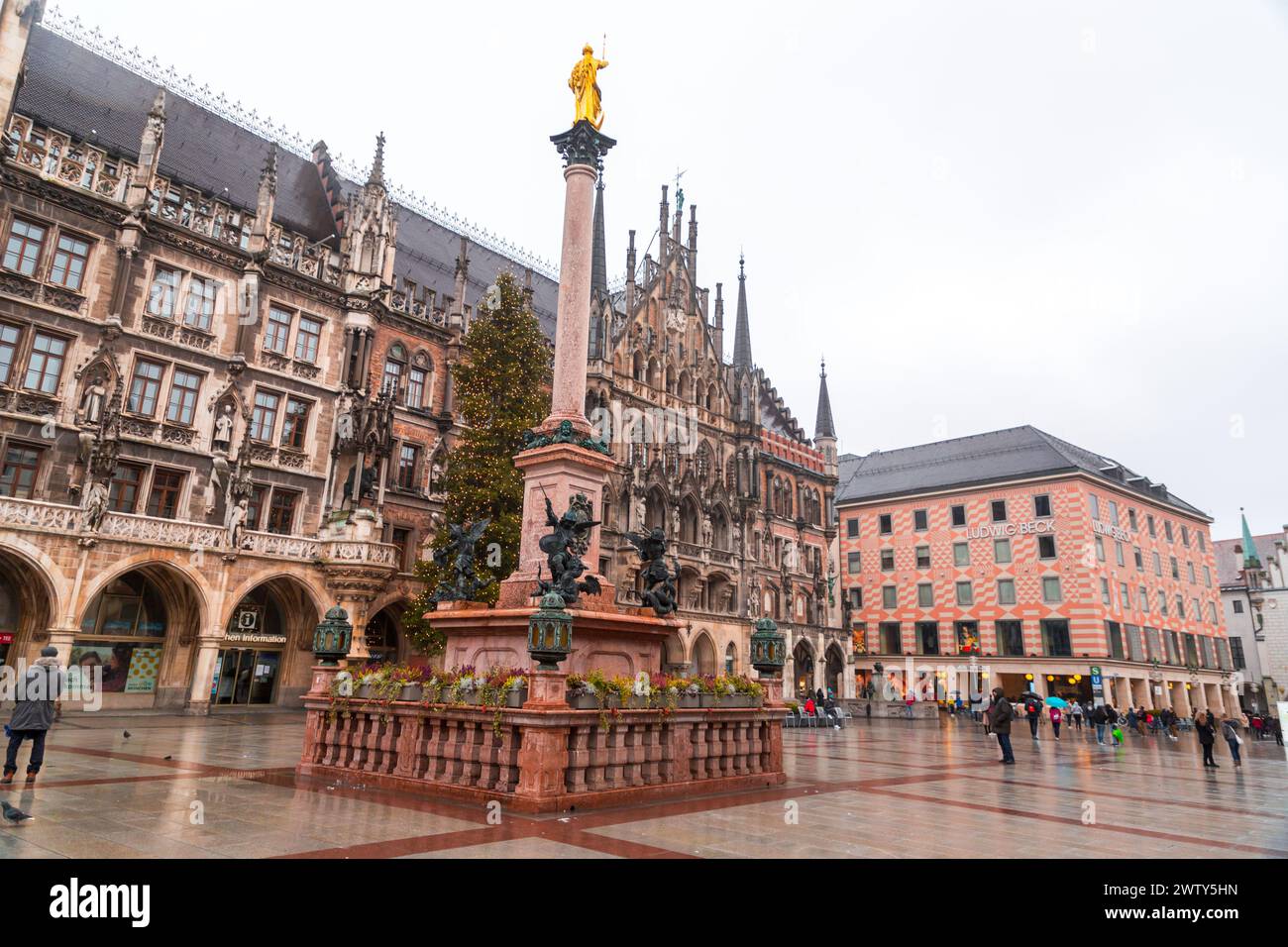 Munich, Germany - December 26, 2021: Virgin Mary's Column or ...