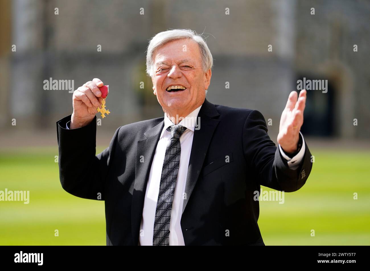 Tony Blackburn after being made an Officer of the Order of the British ...