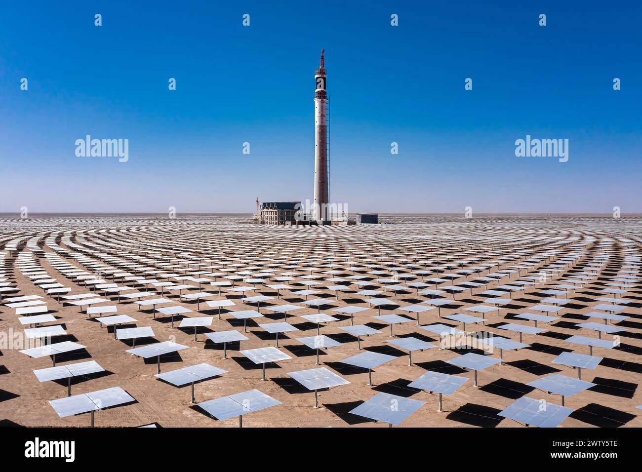 JIUQUAN, CHINA - MARCH 18, 2024 - Aerial photo of the construction site ...