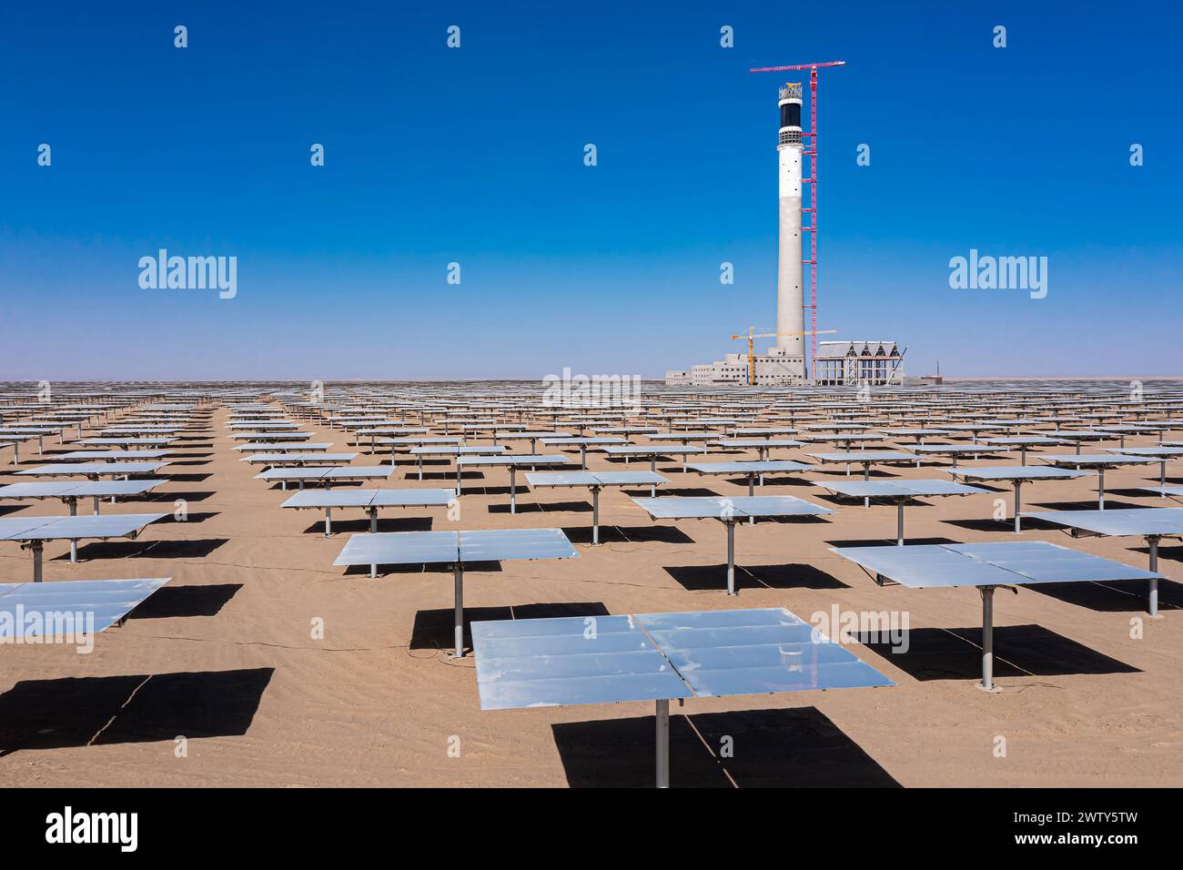 JIUQUAN, CHINA - MARCH 18, 2024 - Aerial photo of the construction site ...
