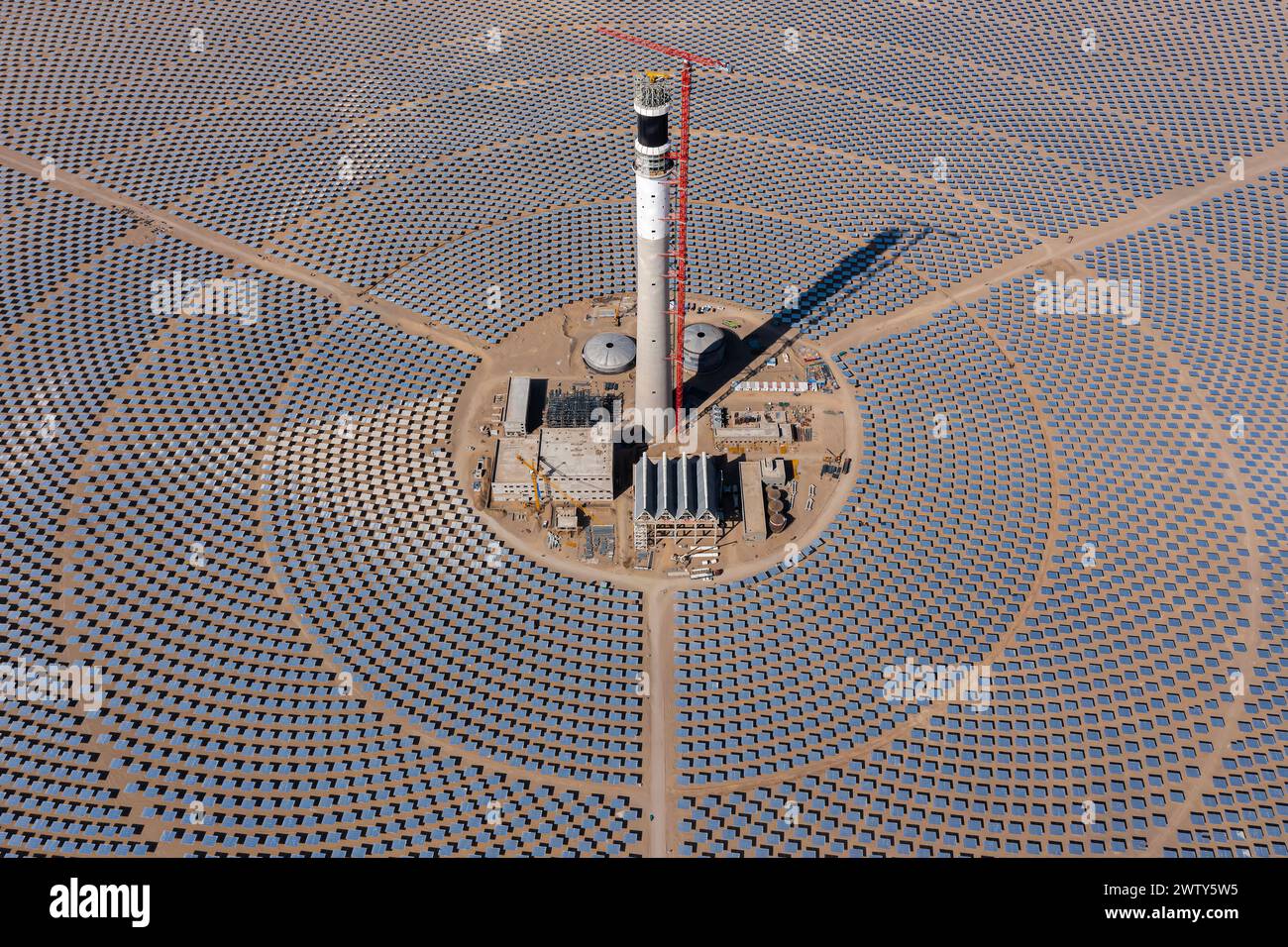 JIUQUAN, CHINA - MARCH 18, 2024 - Aerial photo of the construction site ...