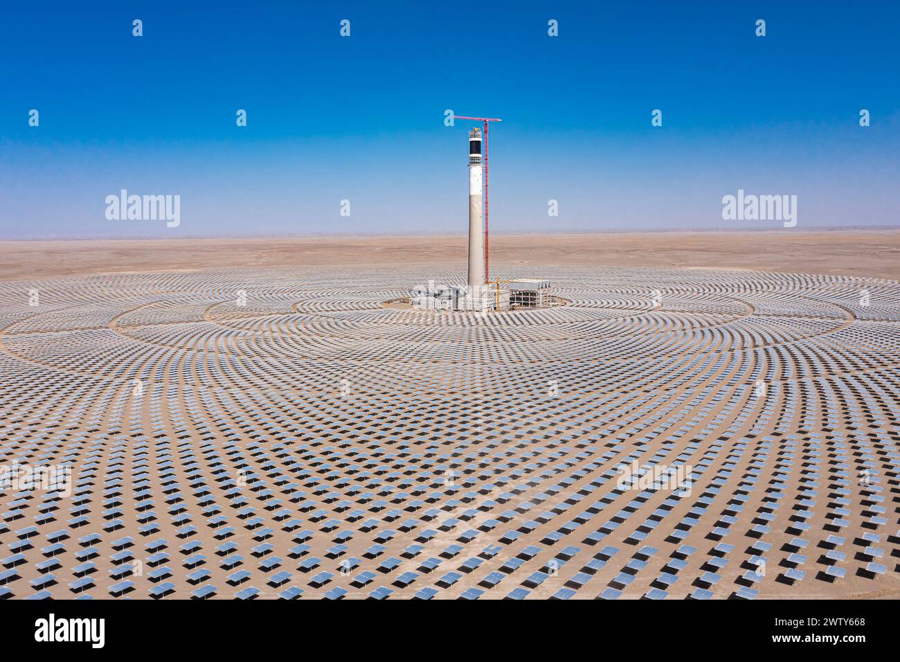 JIUQUAN, CHINA - MARCH 18, 2024 - Aerial photo of the construction site ...