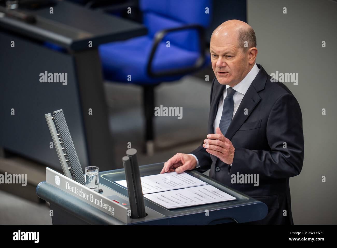Berlin, Germany. 20th Mar, 2024. Federal Chancellor Olaf Scholz (SPD ...