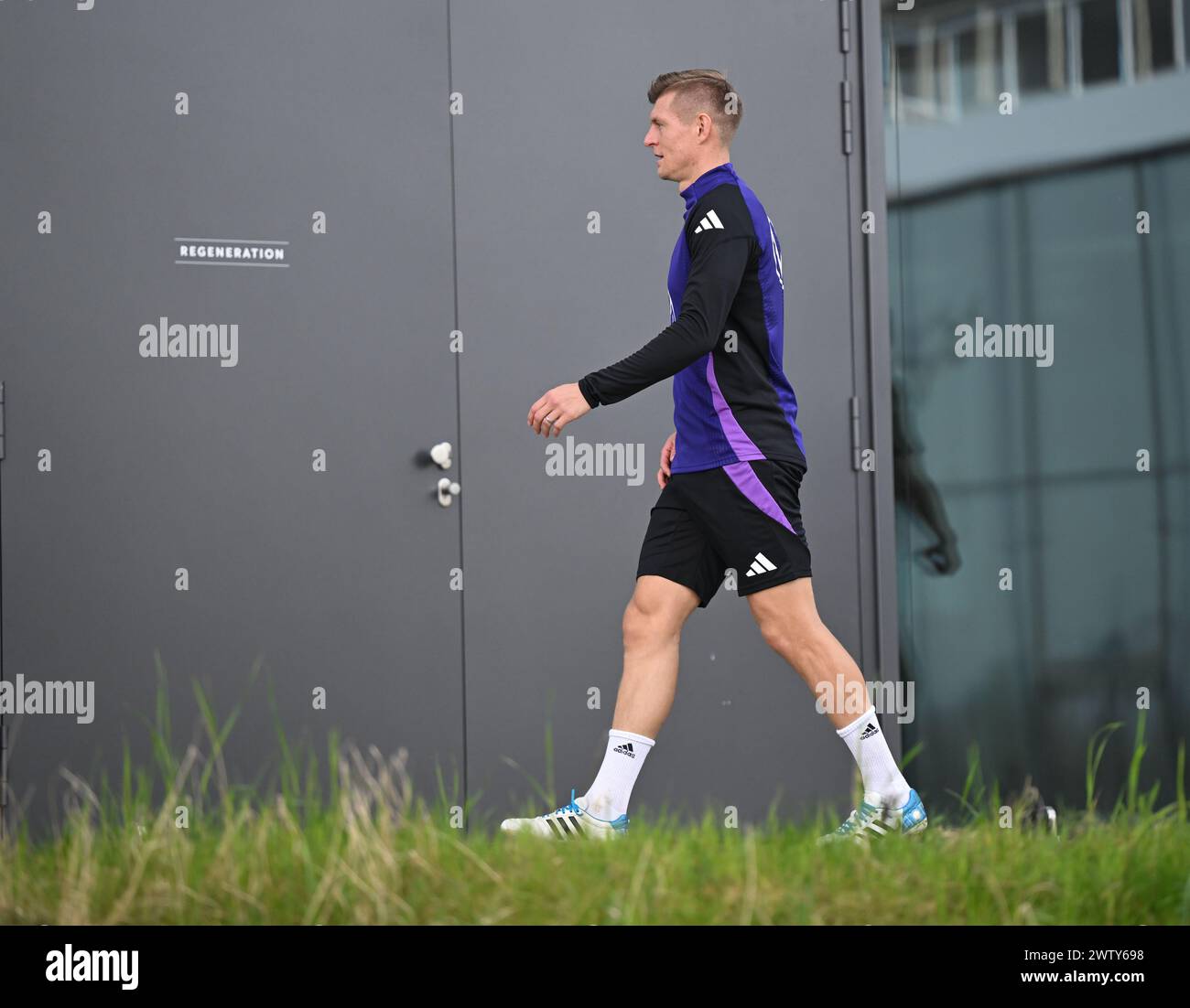 20 March 2024, Hesse, Frankfurt/Main: Soccer: National team, before the ...