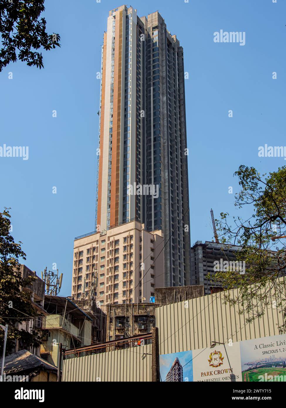 02 25 2024 New High rise Building at Jacob Circle Saat Rasta nao Sant ...