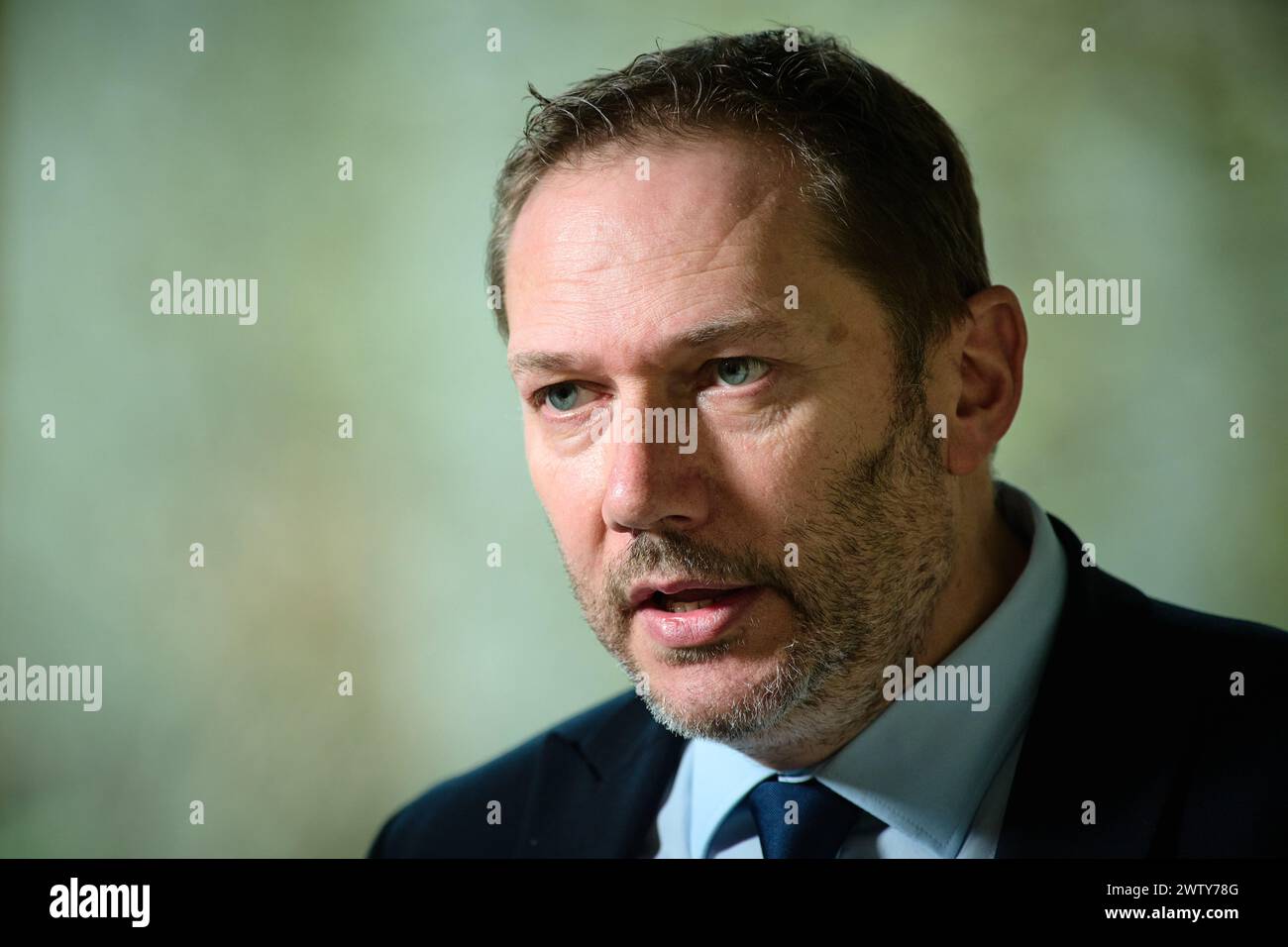 Edinburgh Scotland, UK 20 March 2024. Douglas Lumsden MSP at the ...