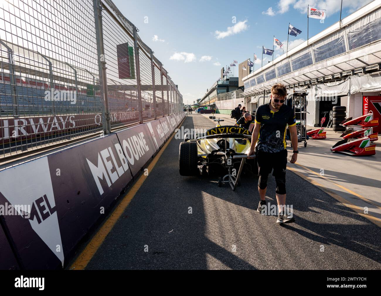 Albert Park Grand Prix Circuit, 20 March 2024: The F2 car of Kush Maini ...