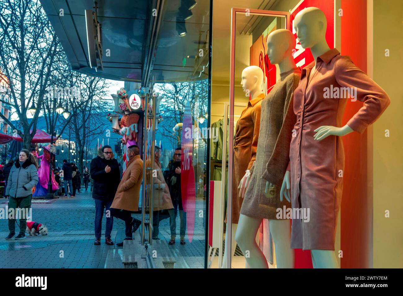 Shop window on the shopping street Vitosha .Sofia.Bulgaria.Europe Stock Photo - Alamy