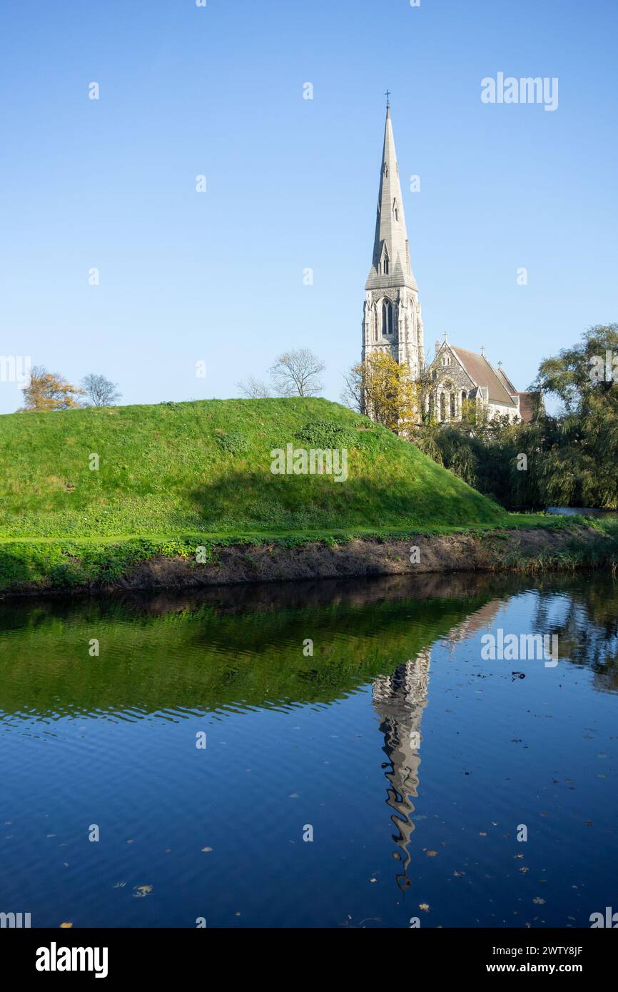 St Alban Church (Sankt Albans Kirke) in Copenhagen, Denmark in autumn ...