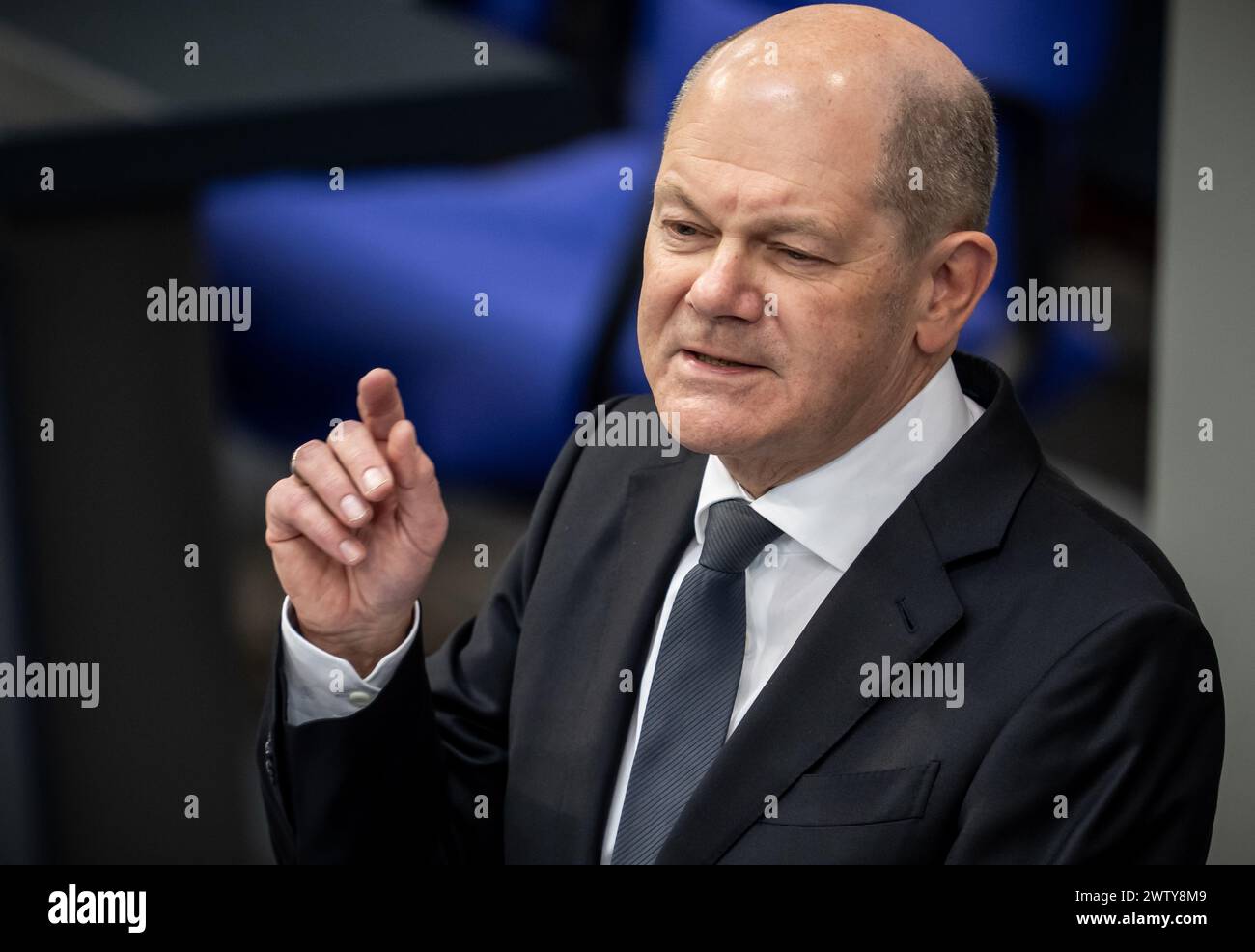 Berlin, Germany. 20th Mar, 2024. Federal Chancellor Olaf Scholz (SPD ...