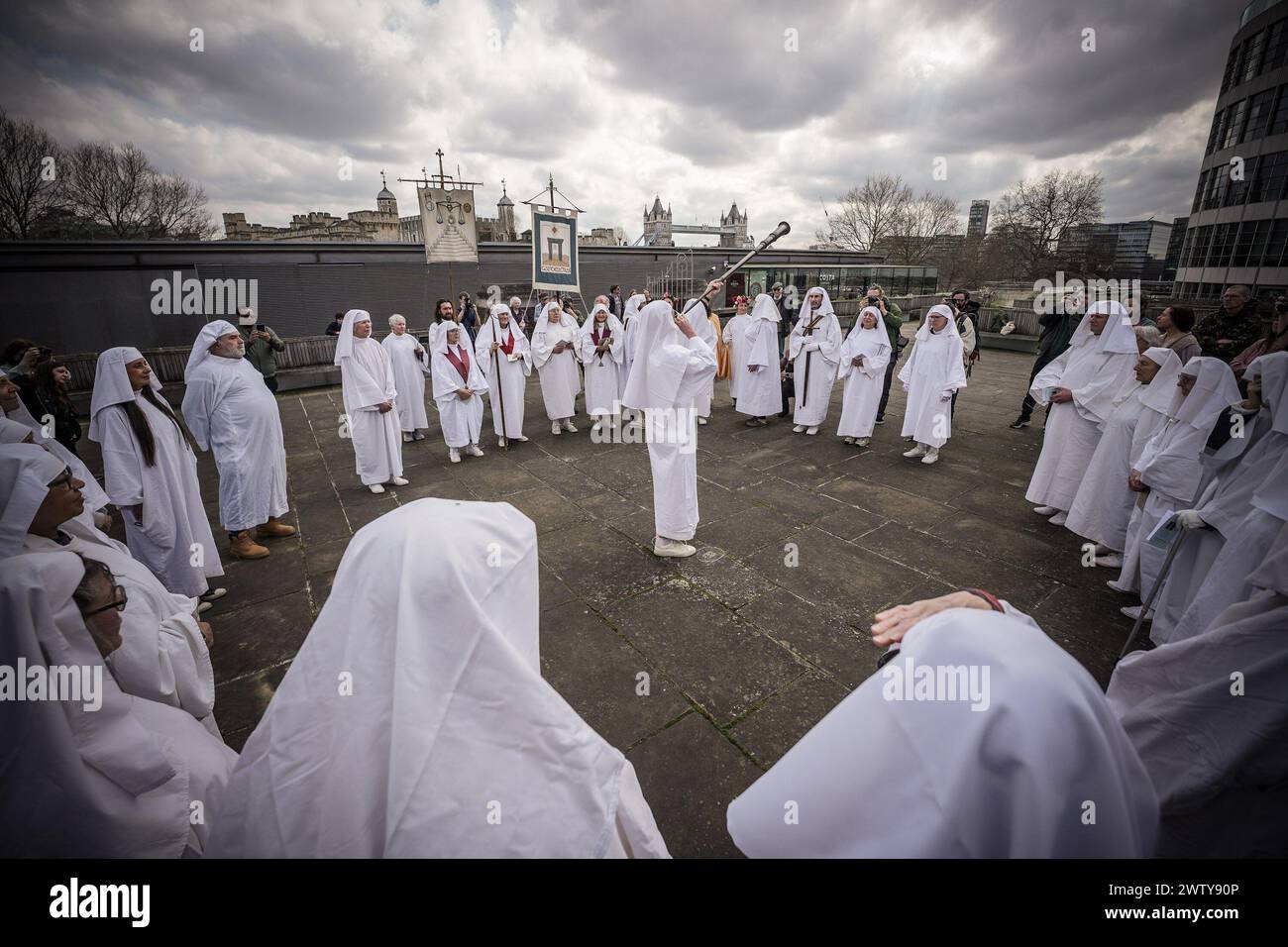 London, UK. 20th March, 2024. British Druid Order celebrates Vernal ...