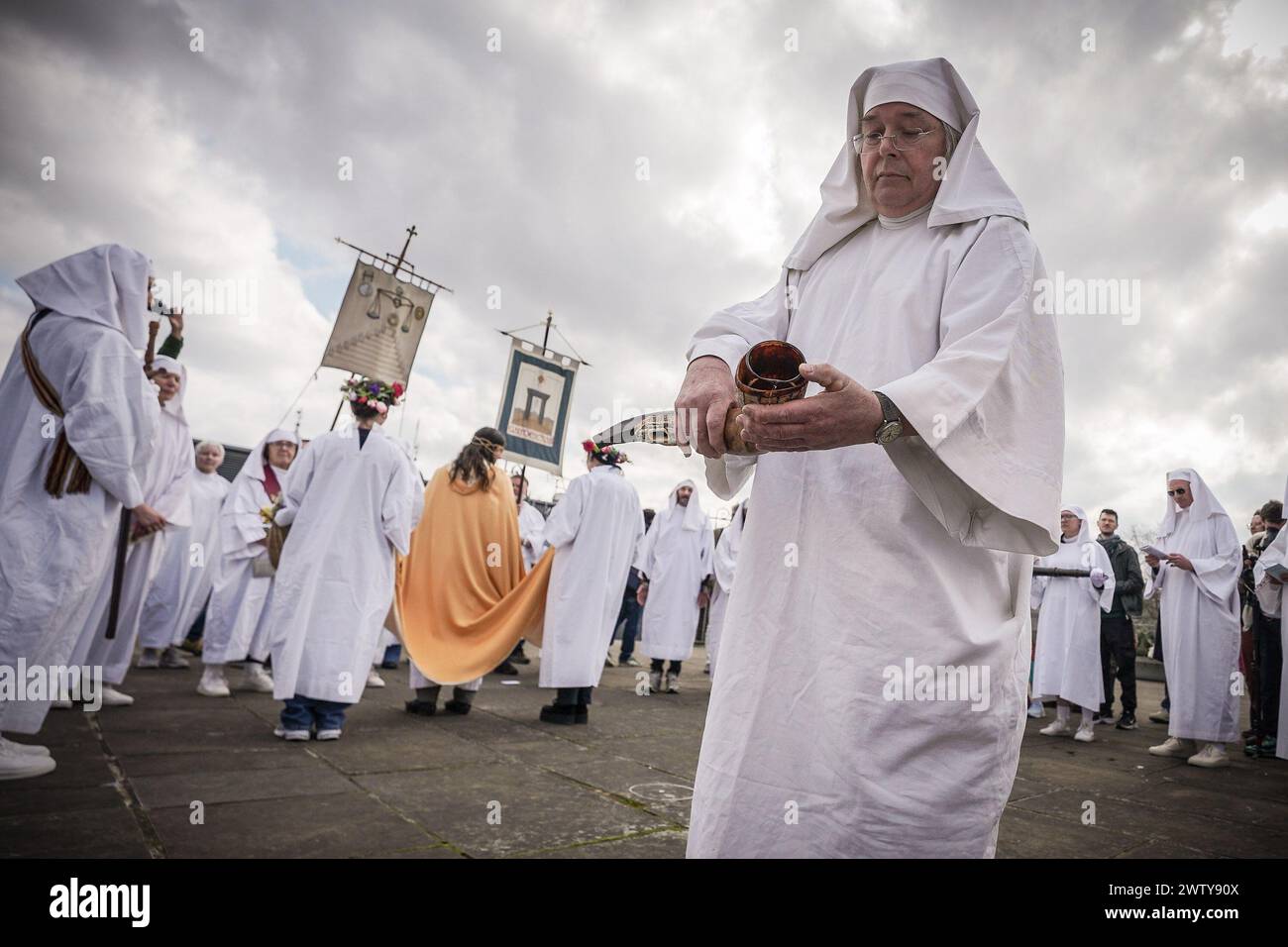 London, UK. 20th March, 2024. British Druid Order celebrates Vernal ...