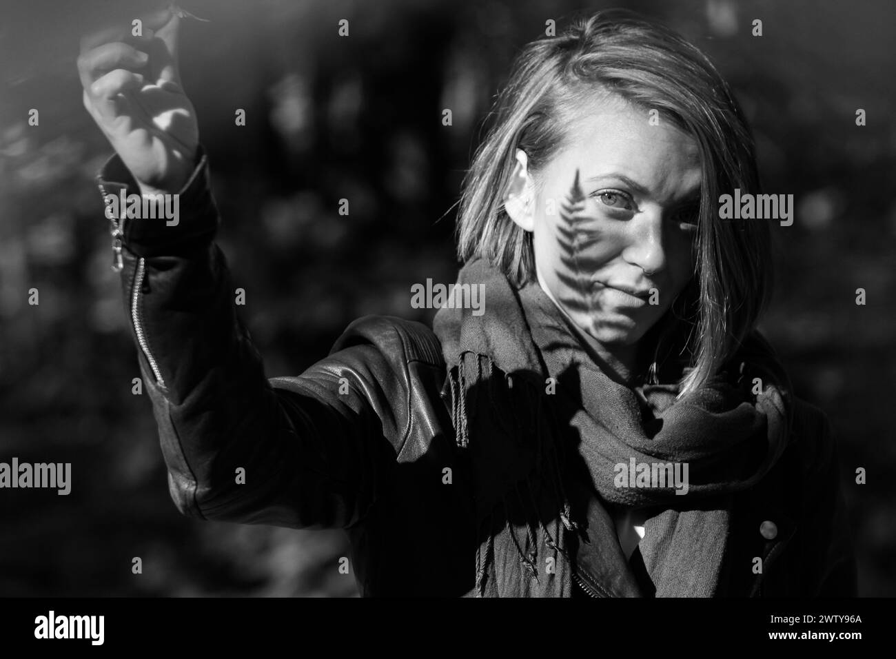 Contrast jacket Black and White Stock Photos & Images - Alamy