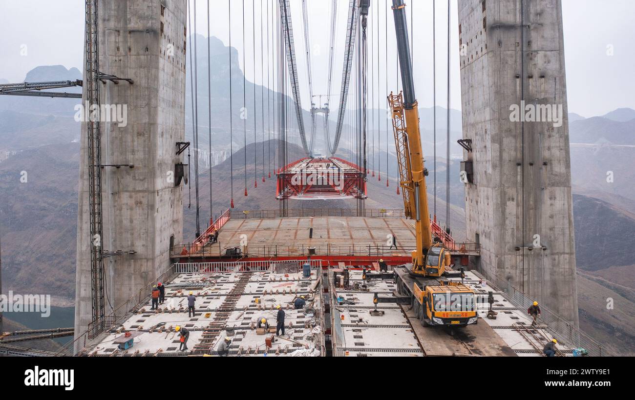 Qinglong. 20th Mar, 2024. An aerial drone photo taken on March 20, 2024 ...
