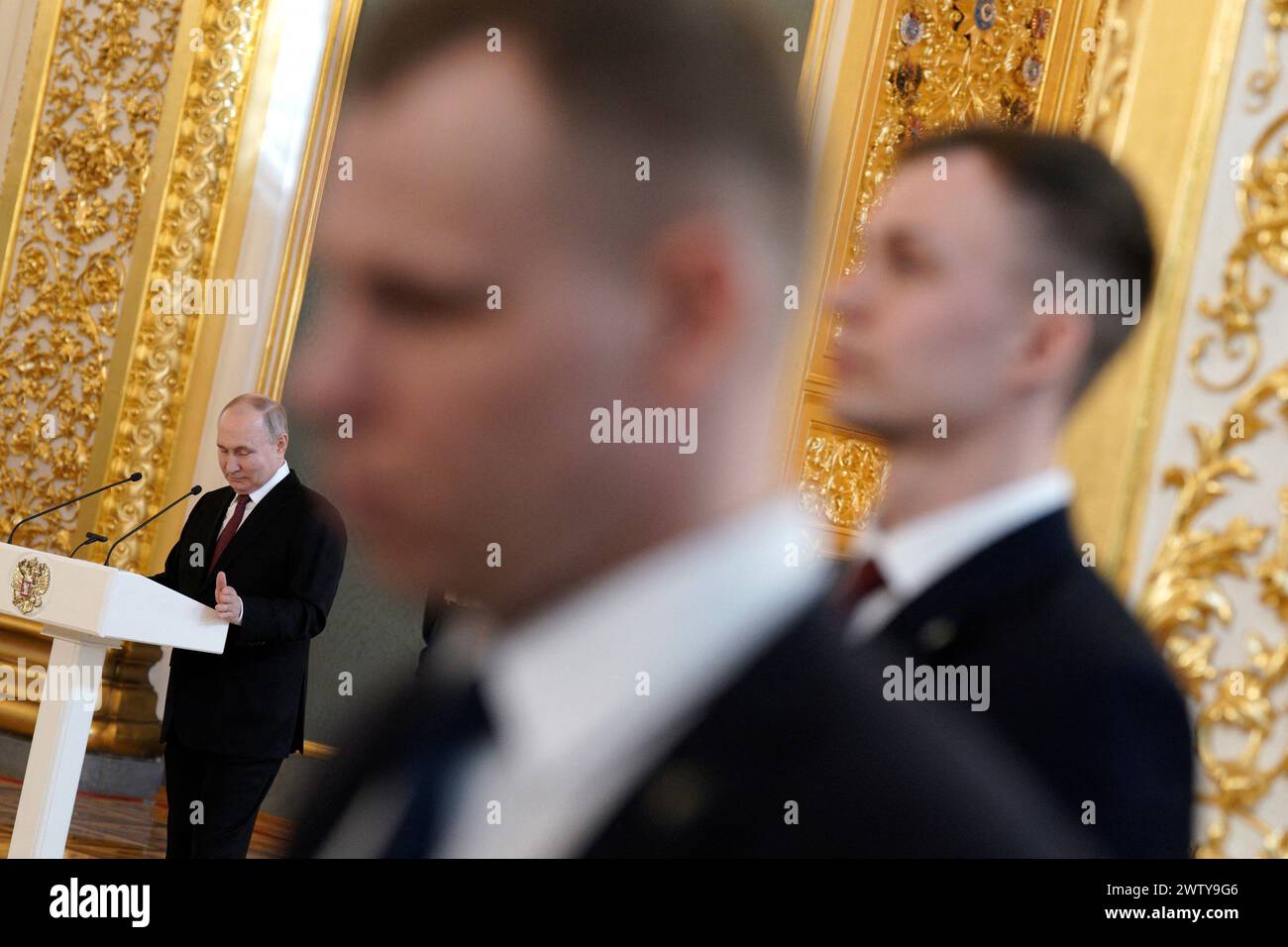 Moscow, Russia. 20th Mar, 2024. Russian President Vladimir Putin meets ...