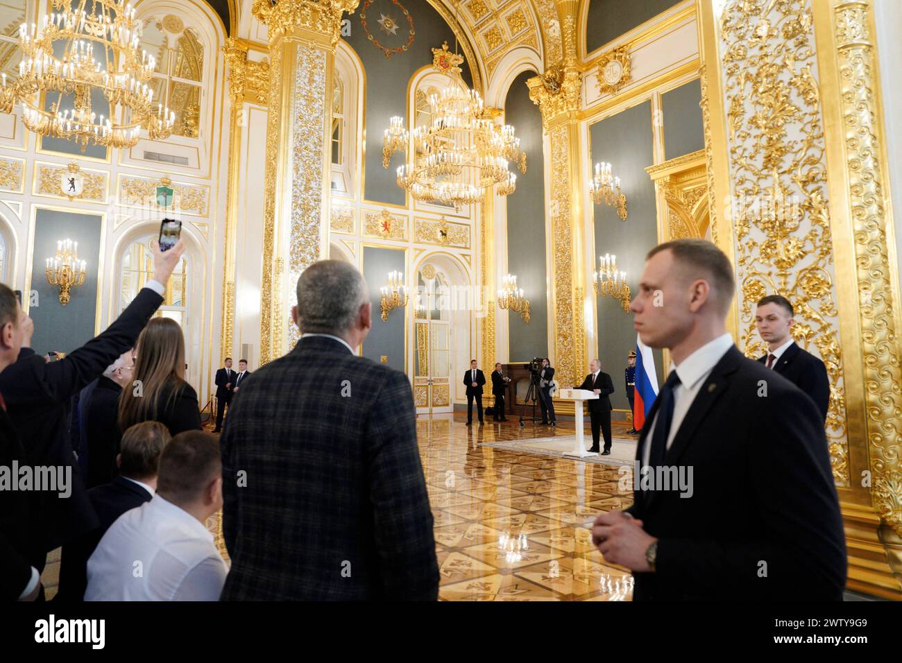 Moscow, Russia. 20th Mar, 2024. Russian President Vladimir Putin meets ...