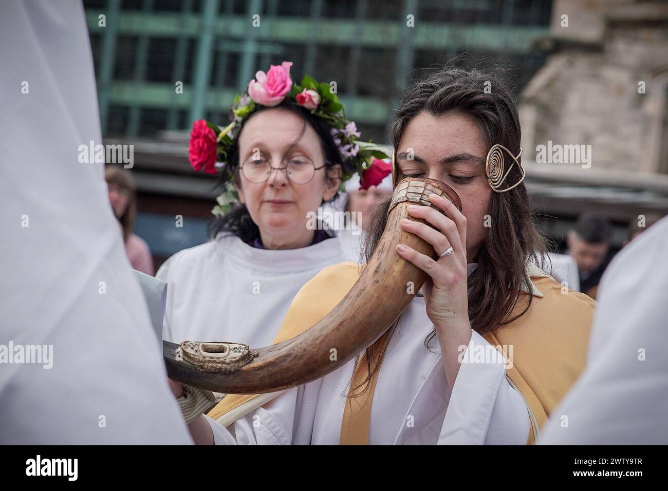 London, UK. 20th March, 2024. British Druid Order celebrates Vernal ...