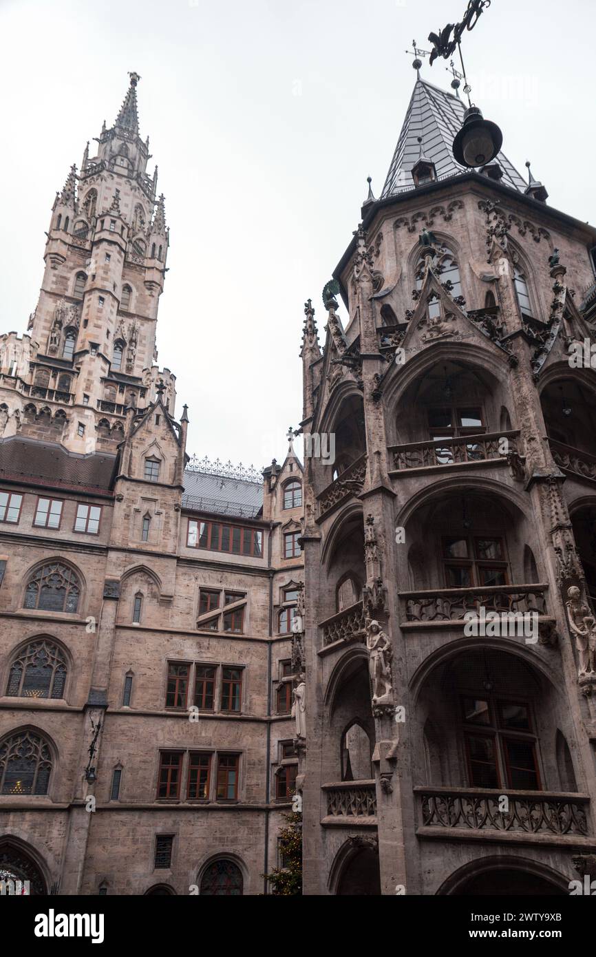 The Rathaus-Glockenspiel in Munich is a tourist attraction clock in ...