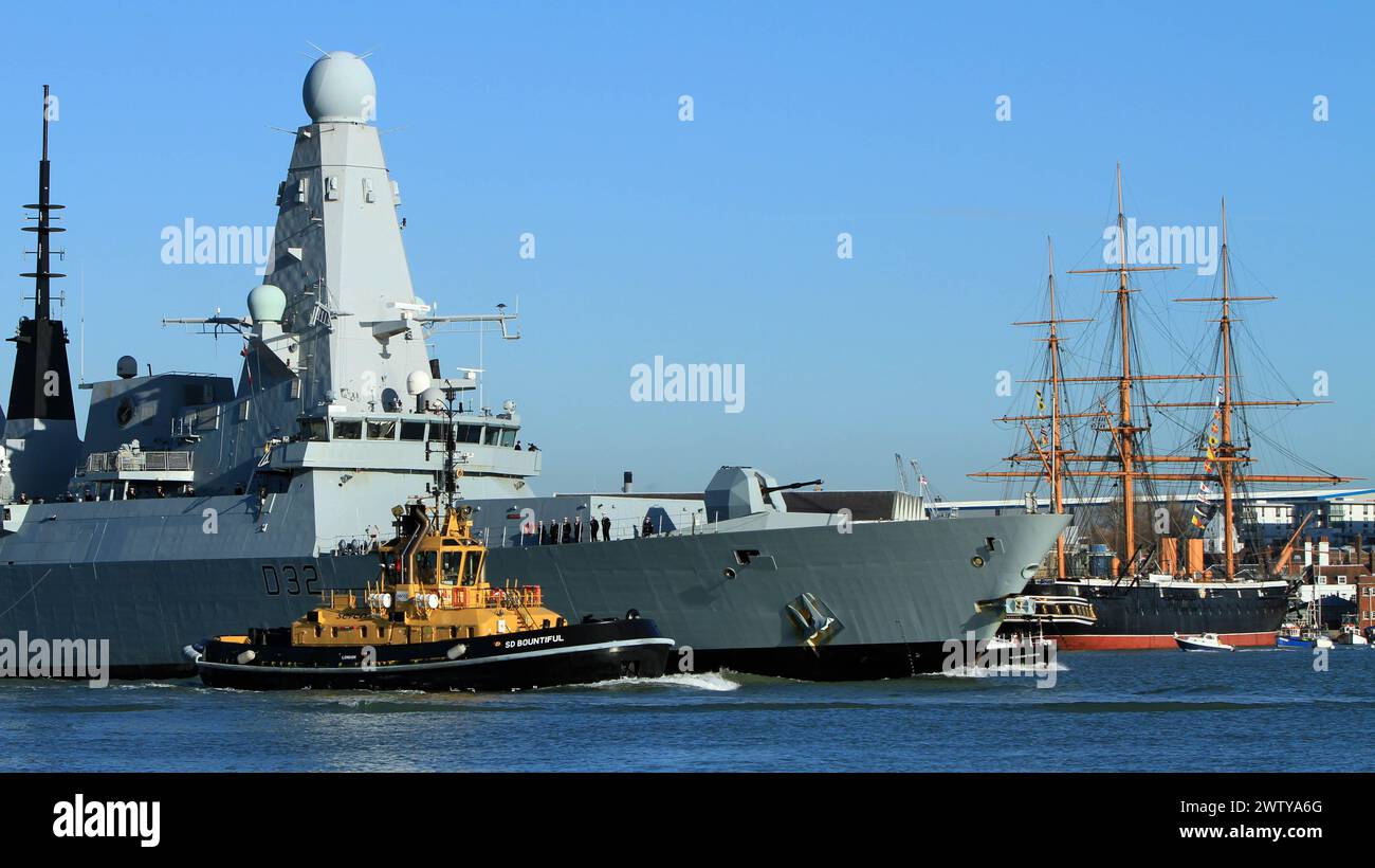 10/01/12. ..New passes old as MMS Daring sails past HMS Warrior...HMS ...