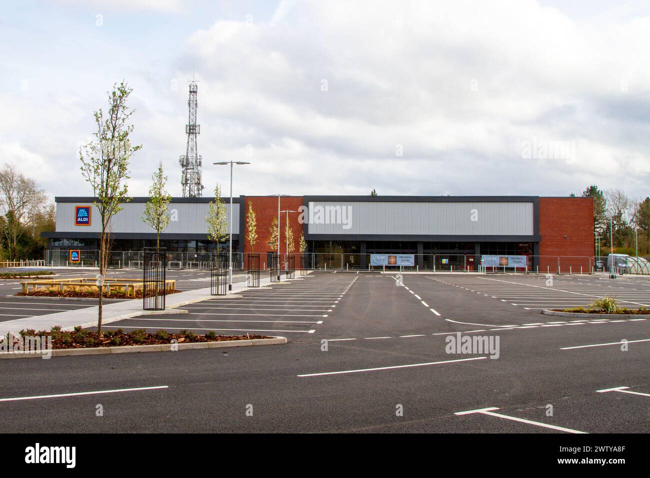 New Aldi Store at Preston Docks, UK. Aldi's newest supermarket ...