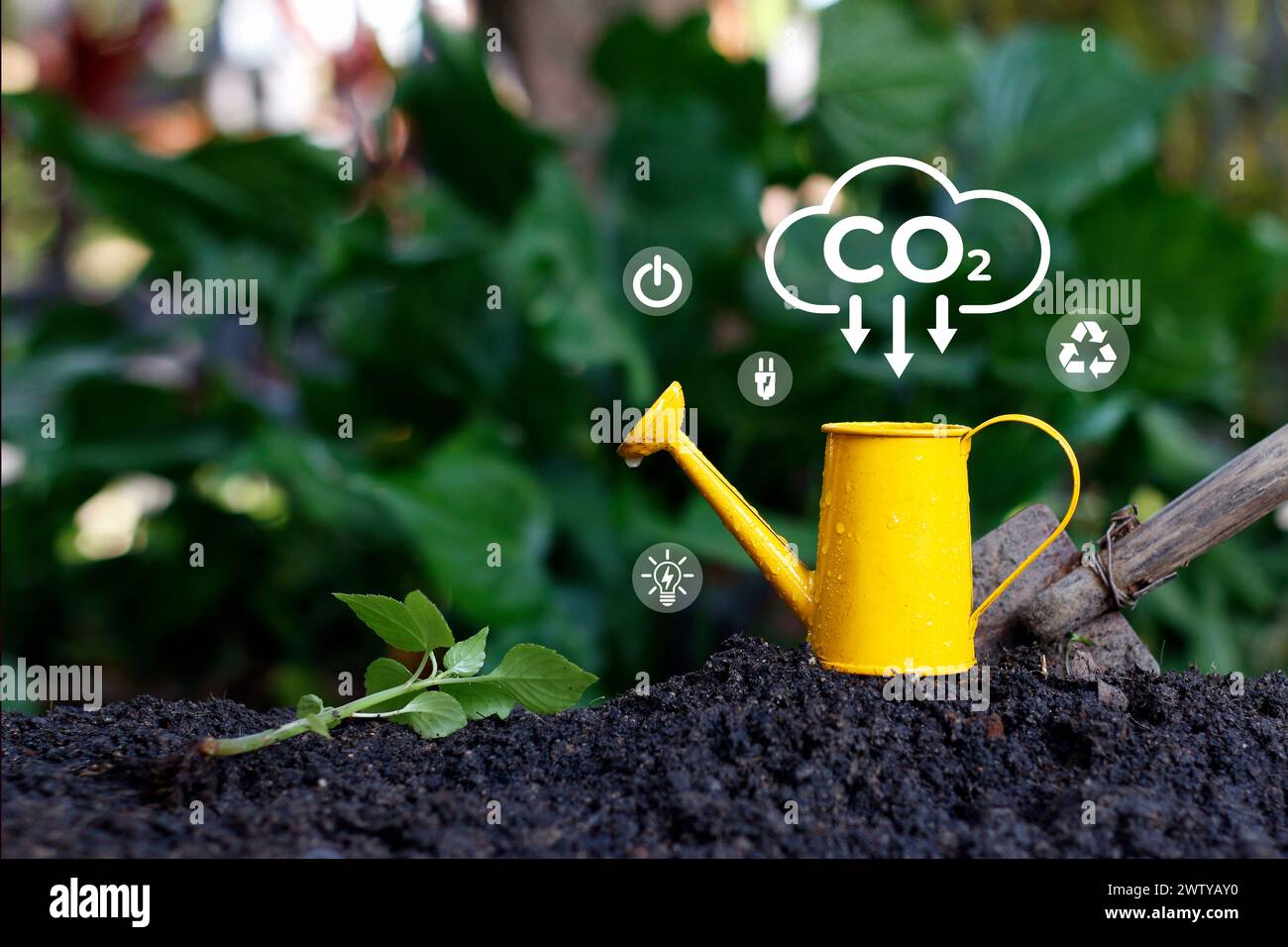 carbon-neutral and net zero emissions concepts promoting sustainability ...