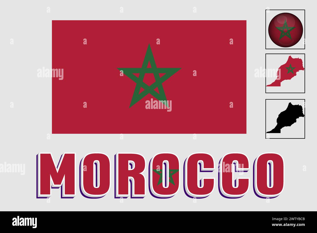 Morocco map symbol shape hi-res stock photography and images - Alamy