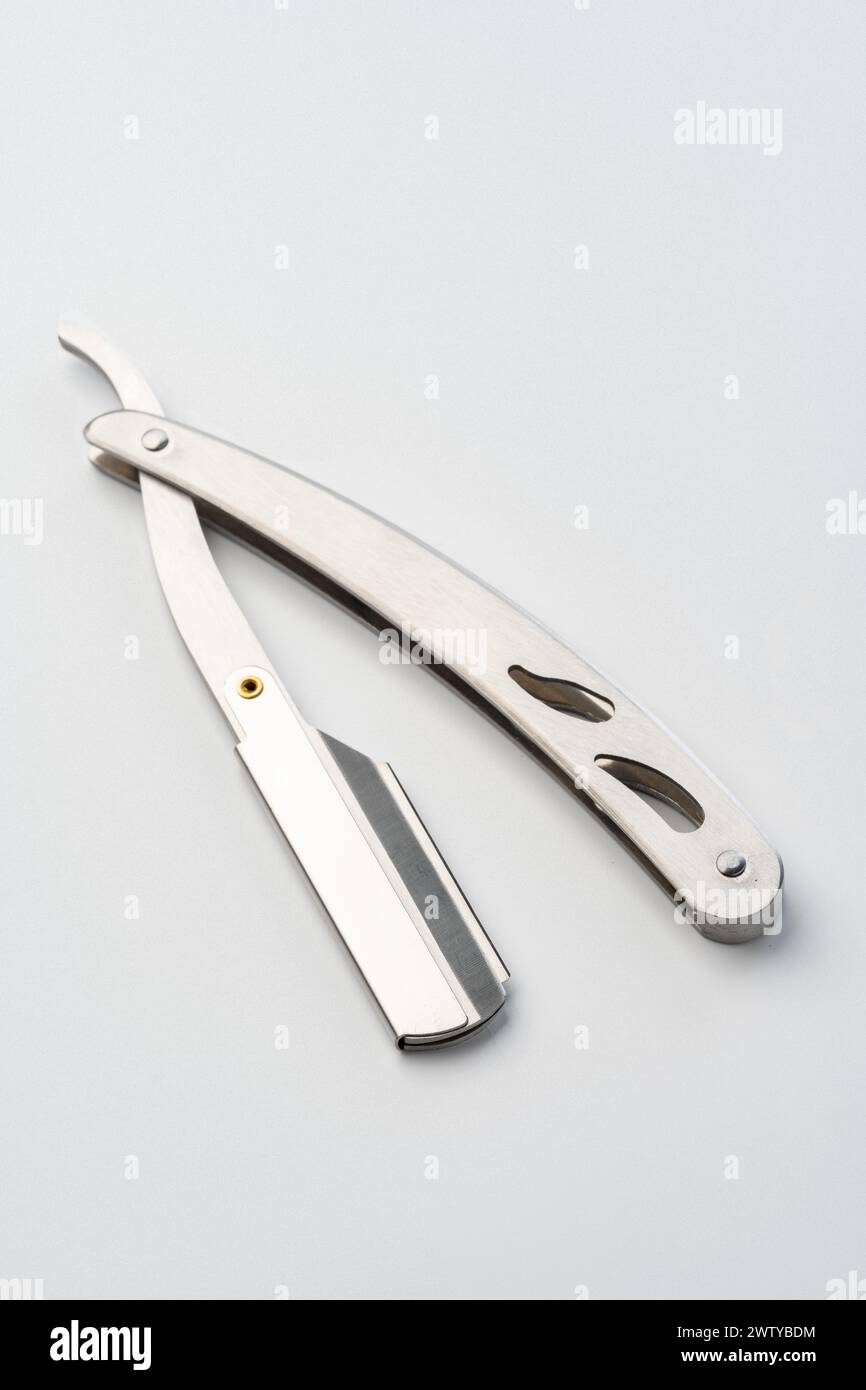 Sharp shaving blade isolated on white background Stock Photo - Alamy