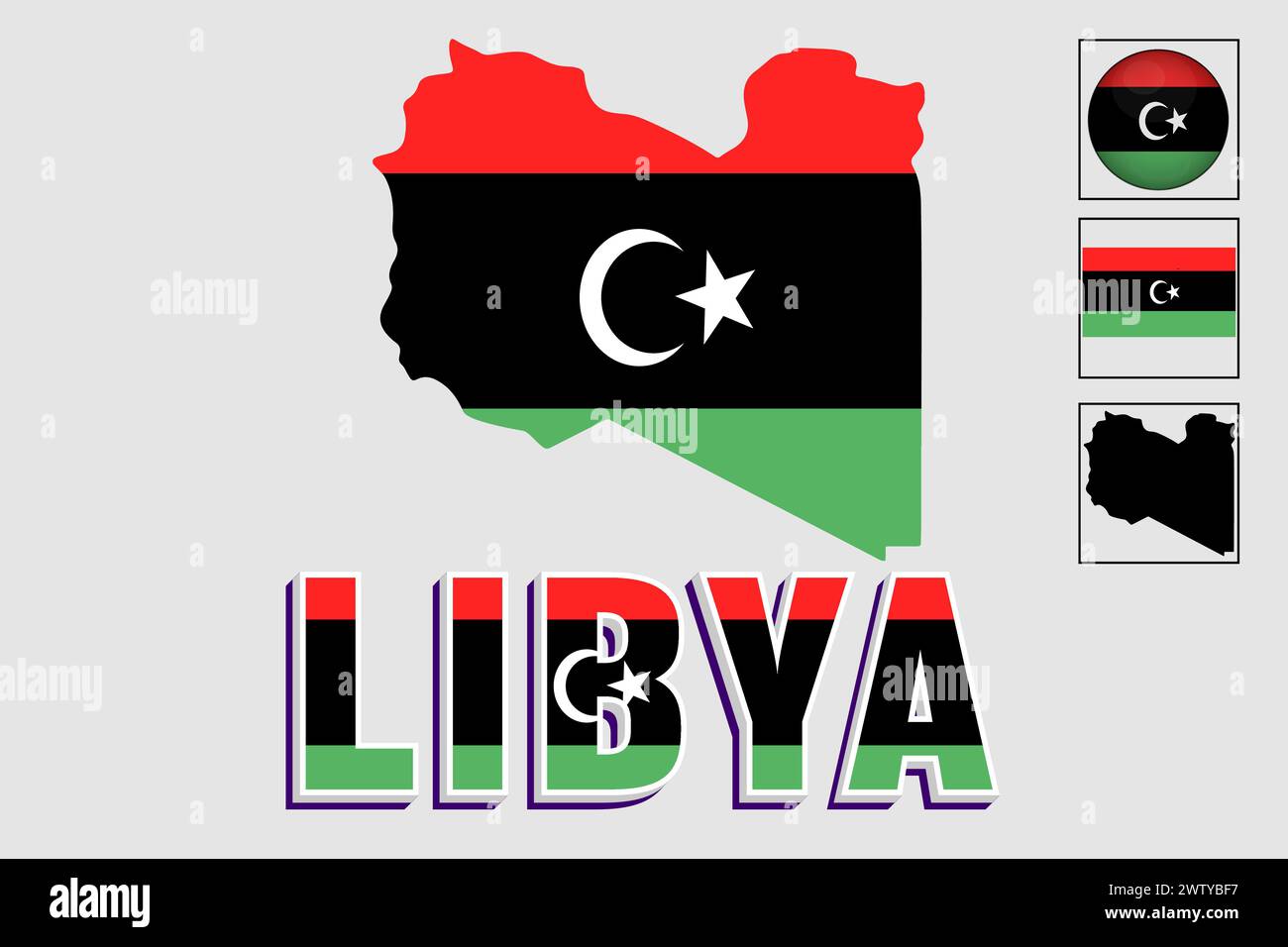 Libya map hi-res stock photography and images - Alamy