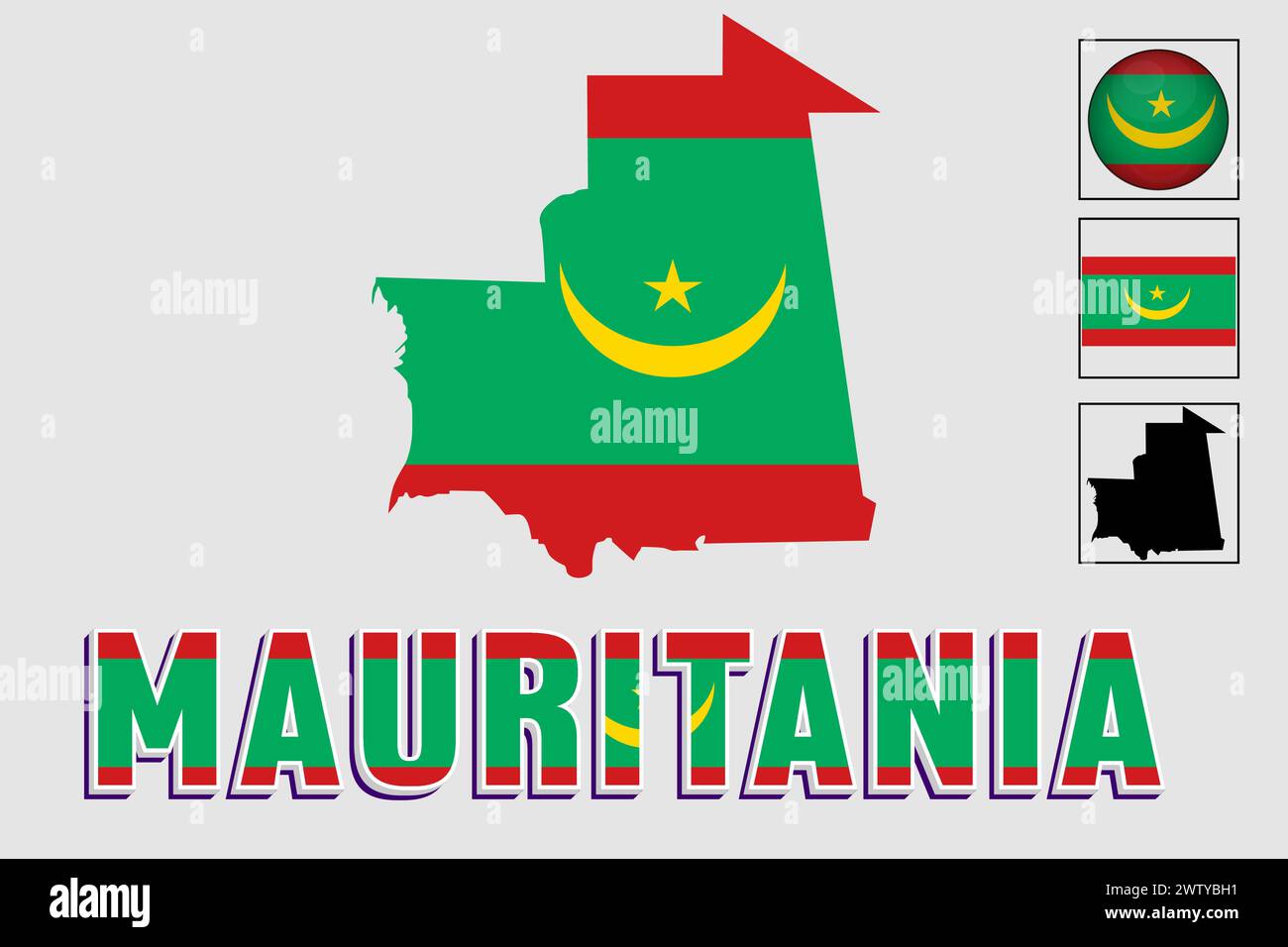 Mauritania cartography Stock Vector Images - Alamy